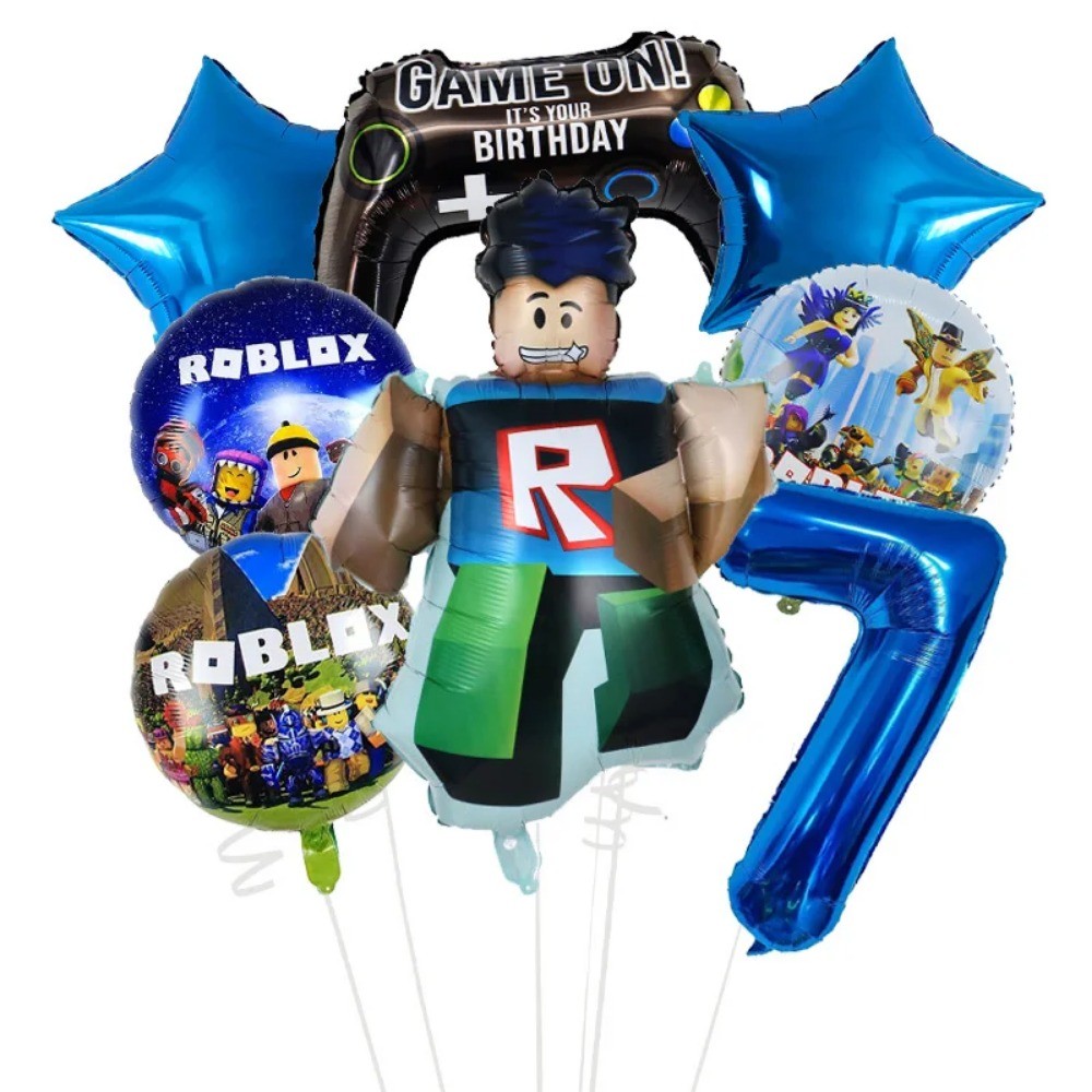 Game Roblox Set Boy Balloons Double-sided Shaped Birthday Party Decor ...