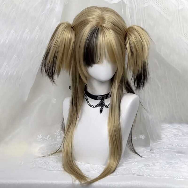 Wig for Women Yabi Style Long Hair with Blonde Highlights Black Niche ...