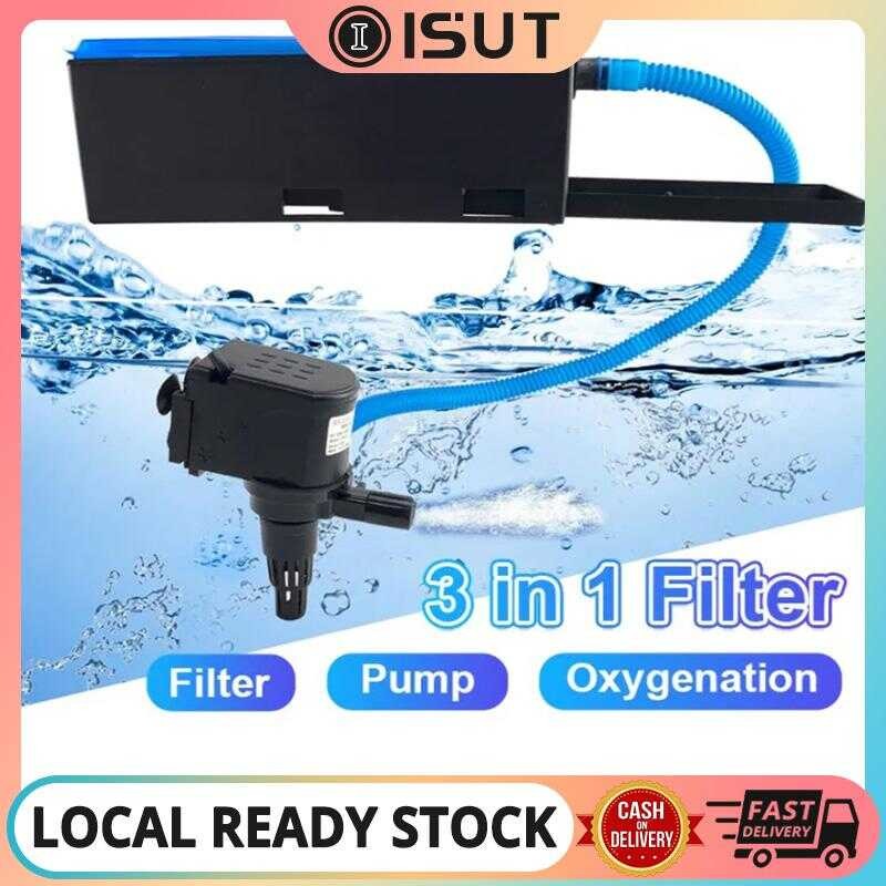 Aquarium 3 In 1 Top Overhead Filter 25W For 10-40 Gallons Pump Cycle ...