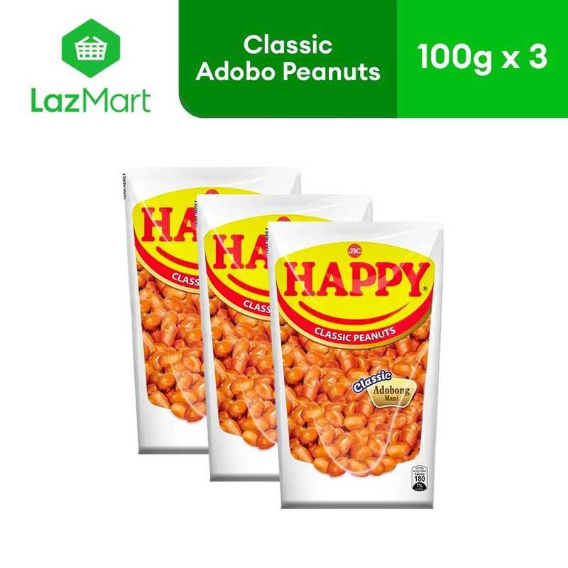 Happy Peanuts Classic Adobo 100G X 3 013 413 88F | Shopee Philippines