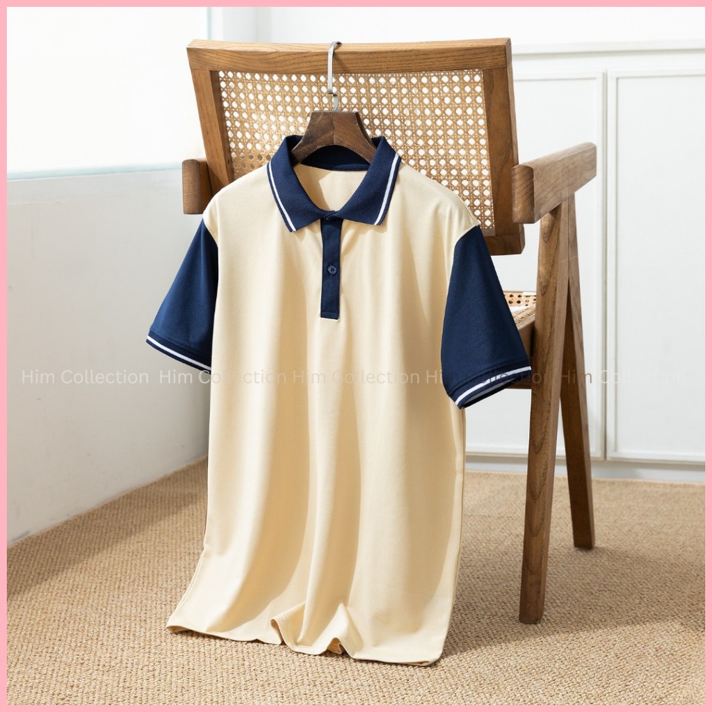Polo shirts for Men Beige And Navy Blue Color Combination High Quality ...