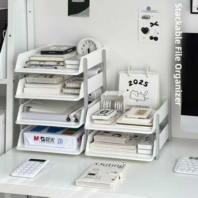 Office Document Storage Rack Multi-Layer Classification Display Stand ...