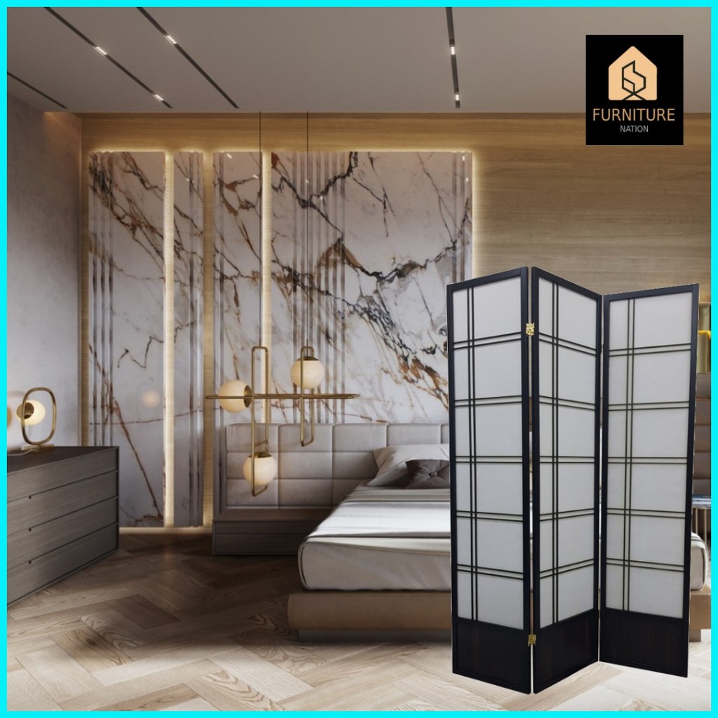 Room Divider ERI Furniture Nation 3 Partition Panel Divider Japanese ...