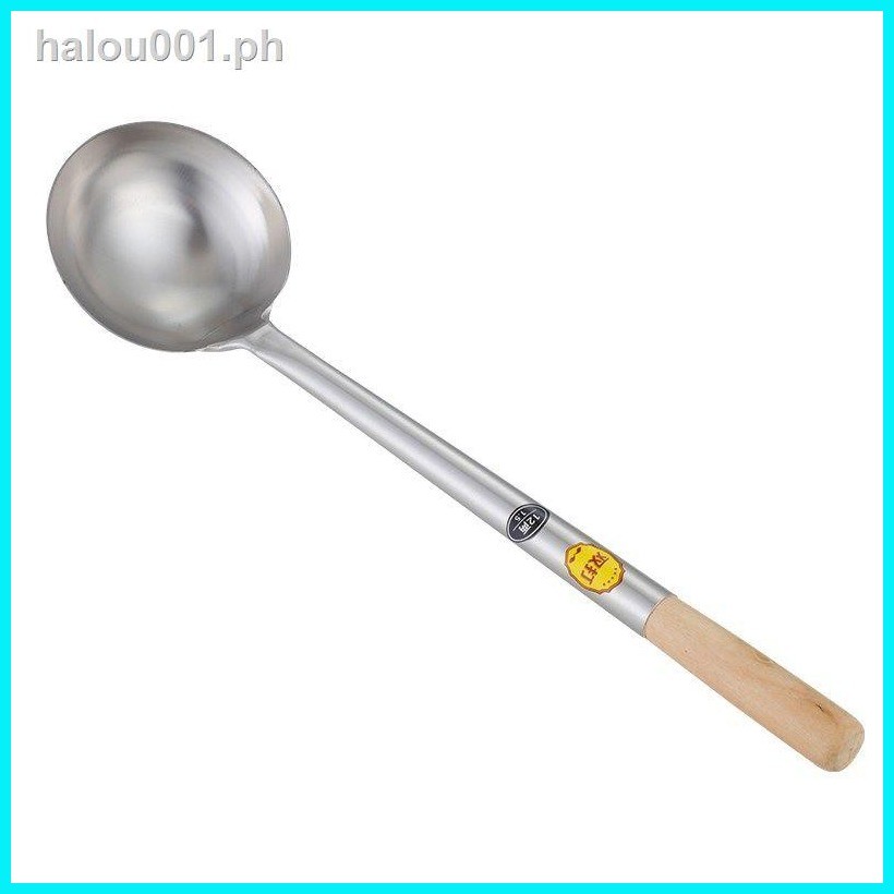ready stockSpecial thick chefs stainless steel frying spoon, long ...