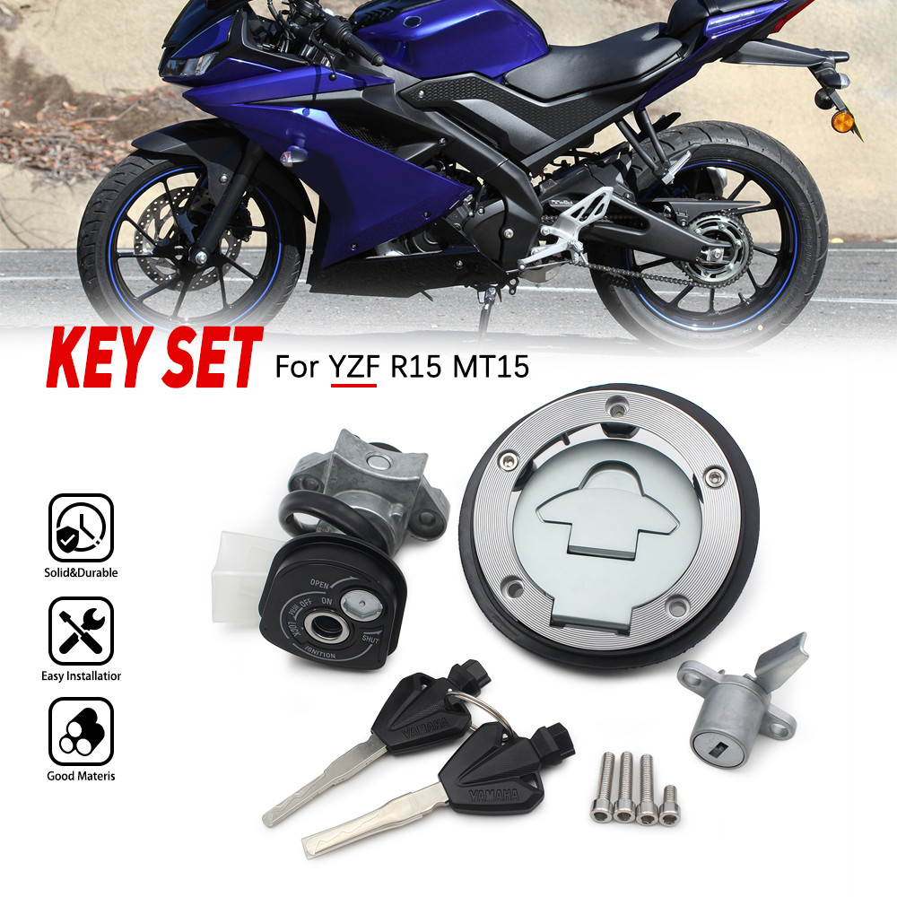 Motorbike Ignition Switch Lock Fuel Gas Cap Seat Key Replace Electric ...