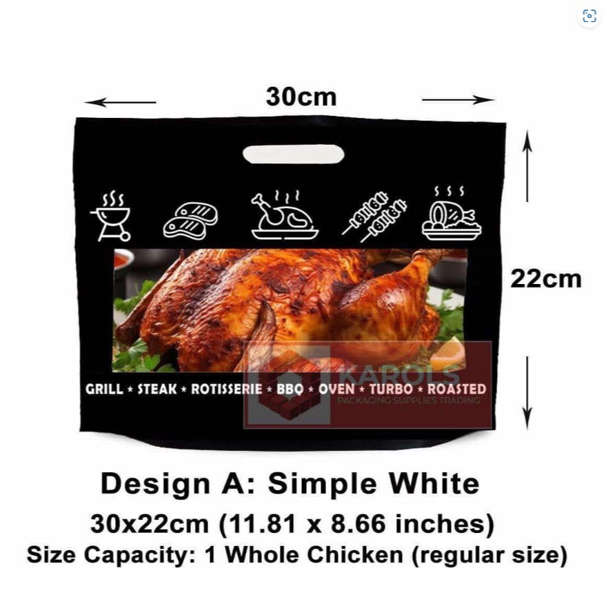 50pcs Roasted Chicken Plastic Bag Packaging Ziplock for Lechon Belly ...