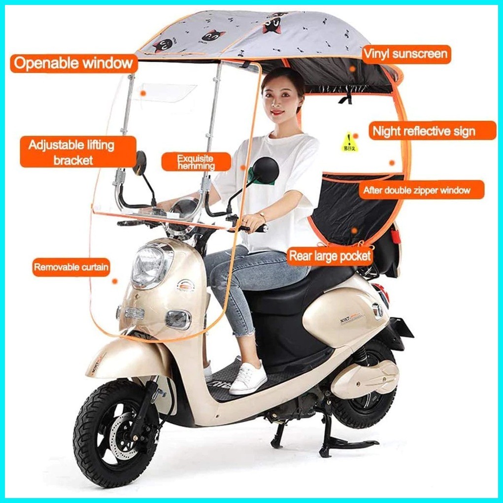 Universal Motorcycle Rain Canopy Full Enclosure for Honda Yamaha ...