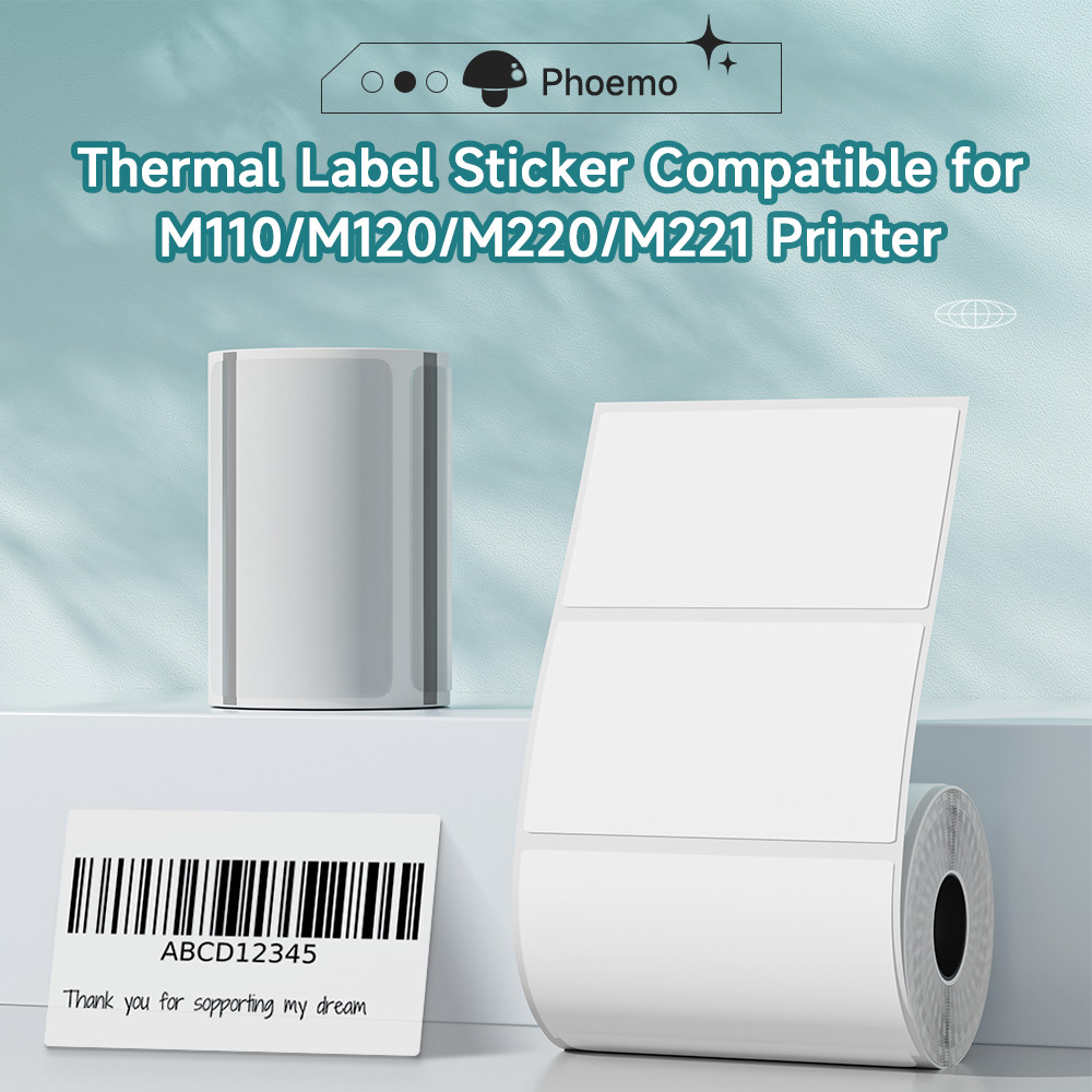 3 Rolls Label Sticker for Phomemo M108 M110 M200 M220 Self-Adhesive ...