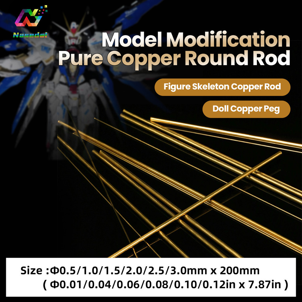 Nasedal Brass Rod 0.5mm-3.0mm Model Fixing Rod for Gundam Military ...