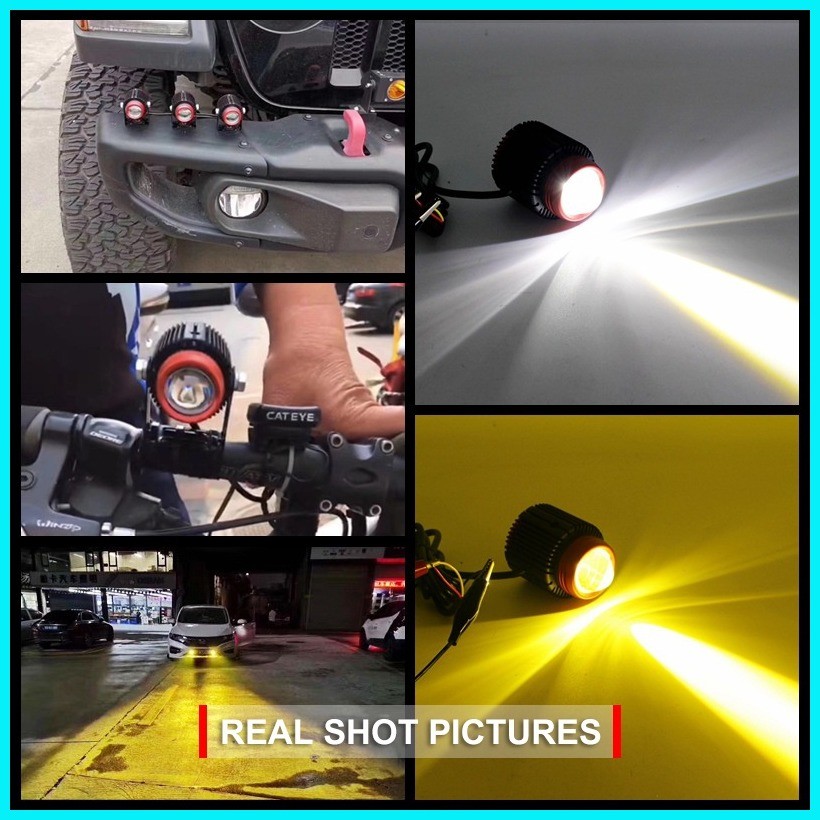 2Pcs Mini Driving Light V2 Original Dual Color Waterproof Mini Driving ...