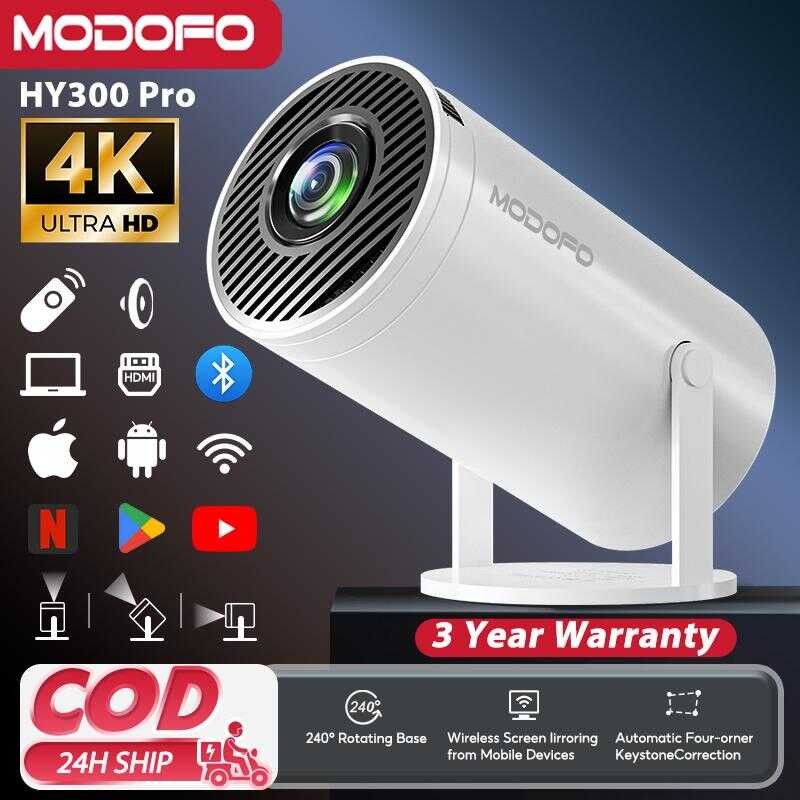 MODOFO Hy300/Pro New Upgrade Mini Wifi Projector Full HD Home Theater ...