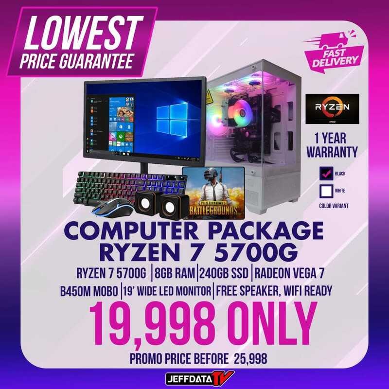 Computer Gaming Set Ryzen 7 5700G B450m 8Gb Ram 240Gb Ssd Radeon Vega 8 ...