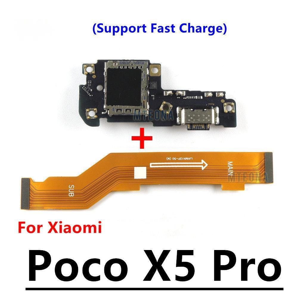 For Xiaomi Poco X5 Pro USB Charging Dock Micphone Output Signal SIM ...