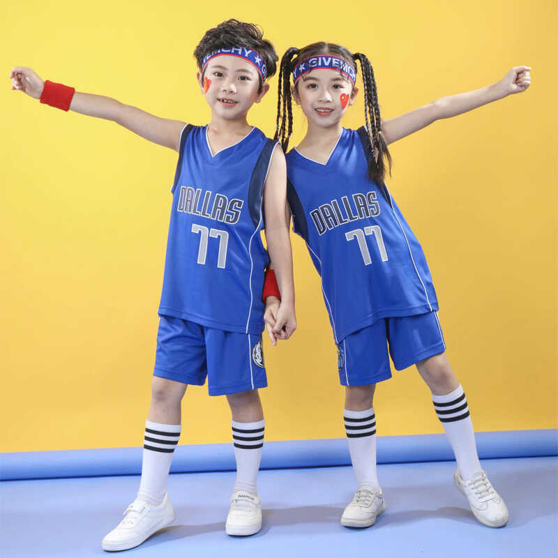 DALLAS #77 Luka Doncic Swingman Basketball Jersey Set Kids Uniform Suit ...