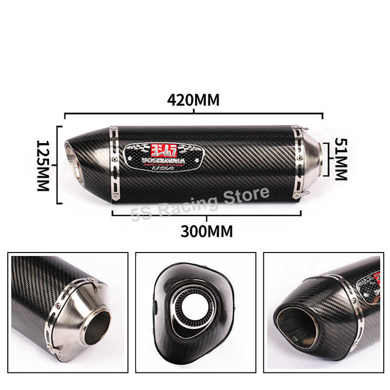 Universal Motorcycle Yoshimura Exhaust Pipe Moto Escape Muffler Tube ...