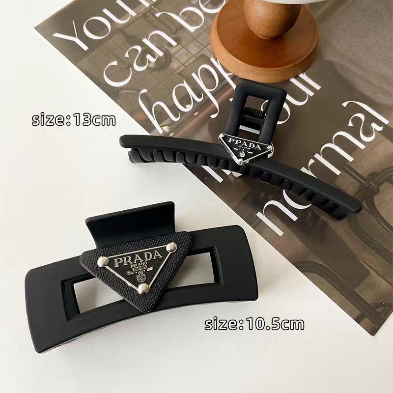 PRADA Advanced Matte Black Hair Clip Simple Hair Clip Female Internet ...