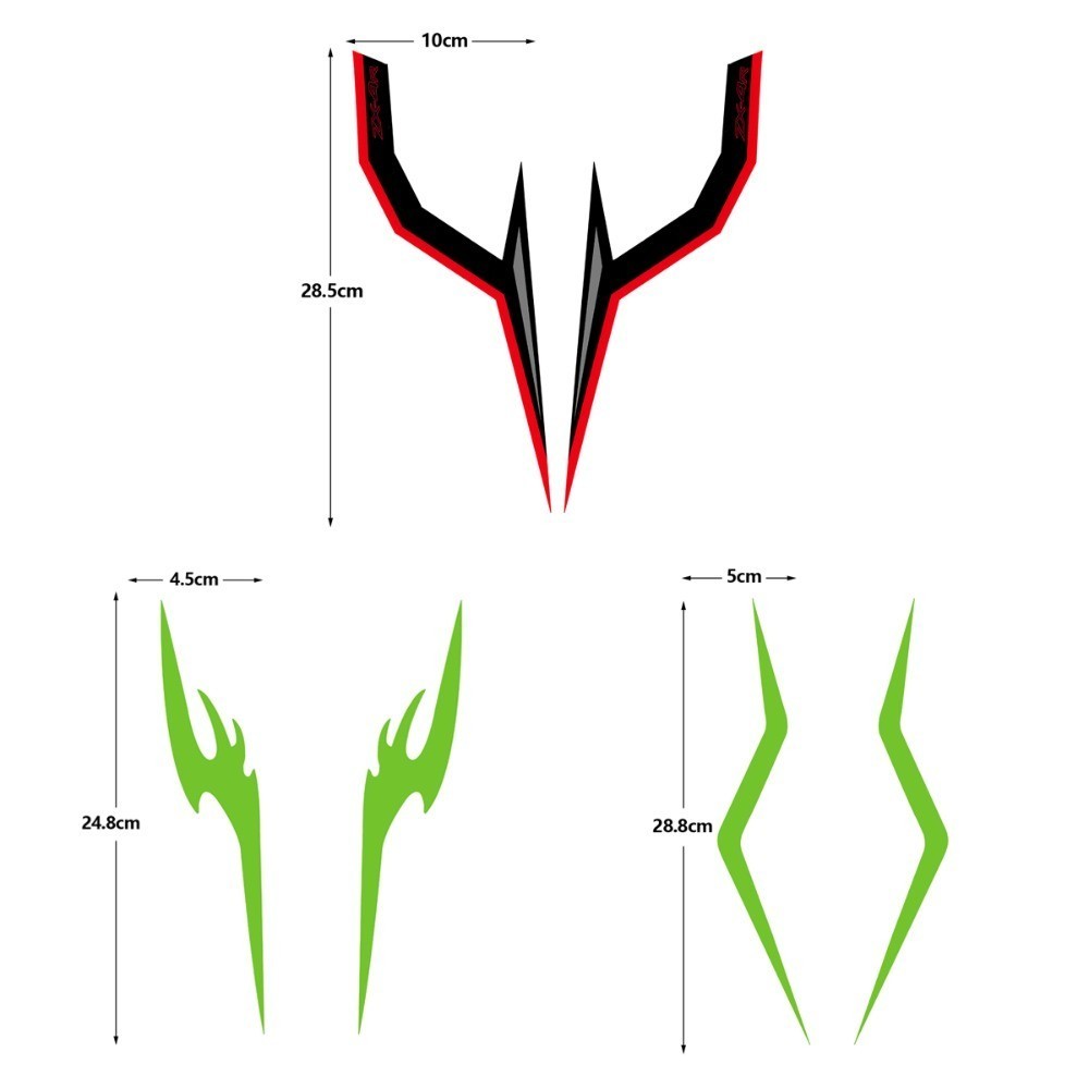 Kawasaki Fairing Sticker Waterproof Reflective Modified Decal ...
