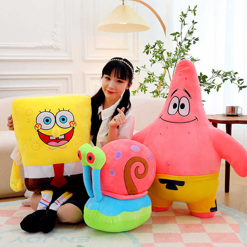 Big Size Cute Spongebob Patrick Star Plush Toy Very Soft Hug Pillow ...