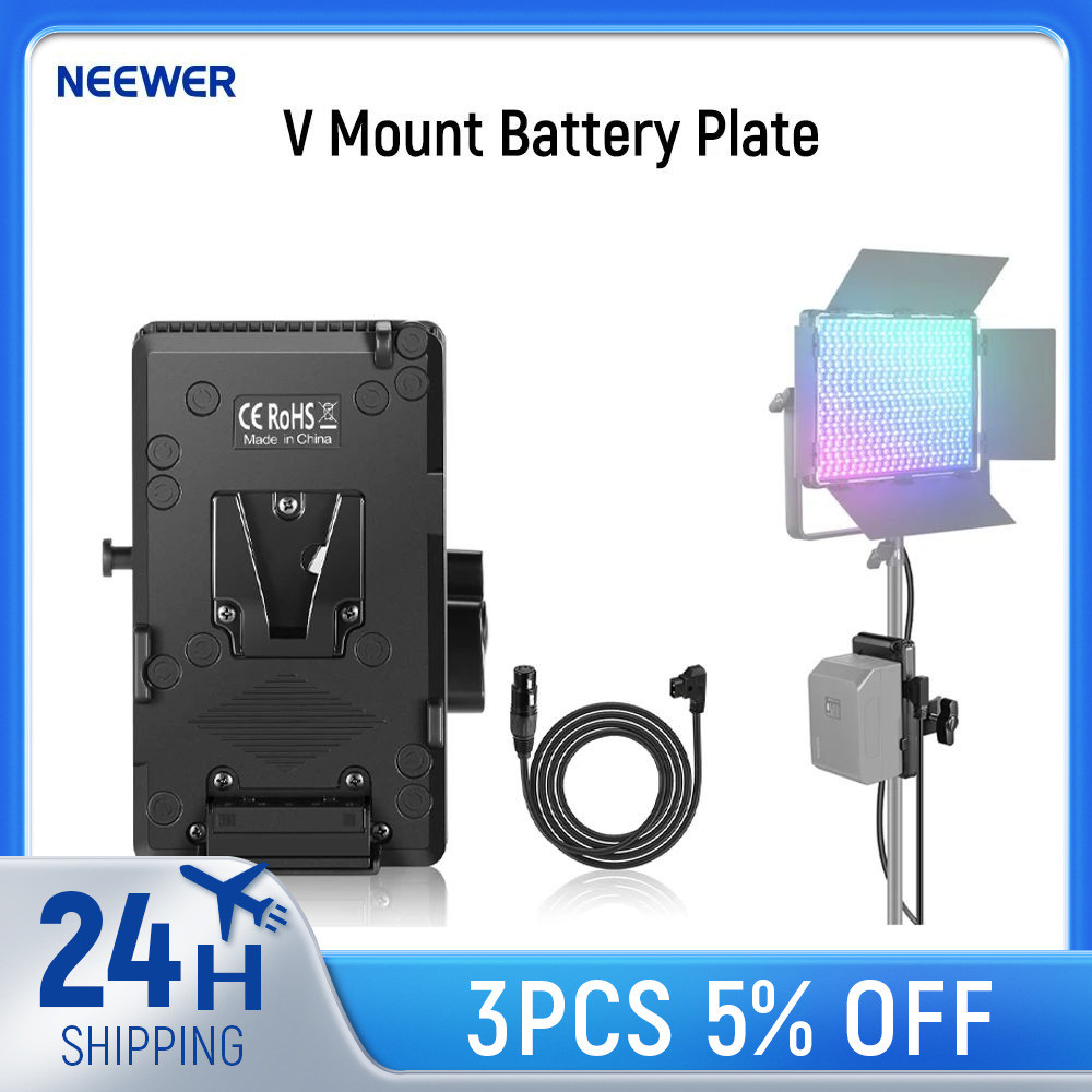 Neewer V Mount Battery Plate with Super Clamp Mount Pole Holder and 4 ...