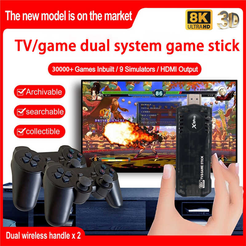 Classic 30000+ Game 8K Ultra HD Set-Top Box Android Tv+Dual System Game ...