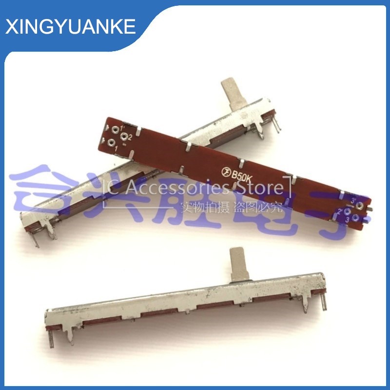 3Pcs/Lot 7.5CM Sliding Potentiometer 6021 Type Double B50K Electronic ... 3Pcs/Lot 7.5CM Sliding Potentiometer 6021 Type Double B50K Electronic ...