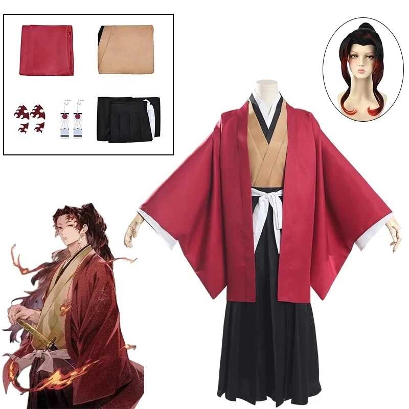 Anime Demon Slayer Kimetsu No Yaiba Full Set Clothes Tsugikuni Yoriichi ...