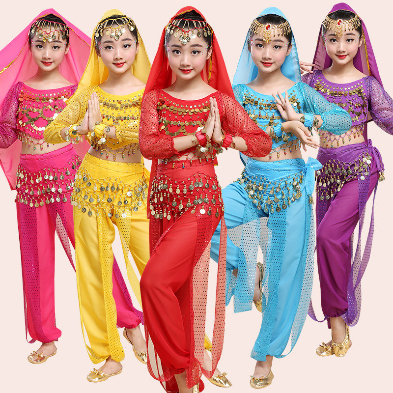 Daughter Child Indian Xinjiang Ethnic Dance Performance Costume ...