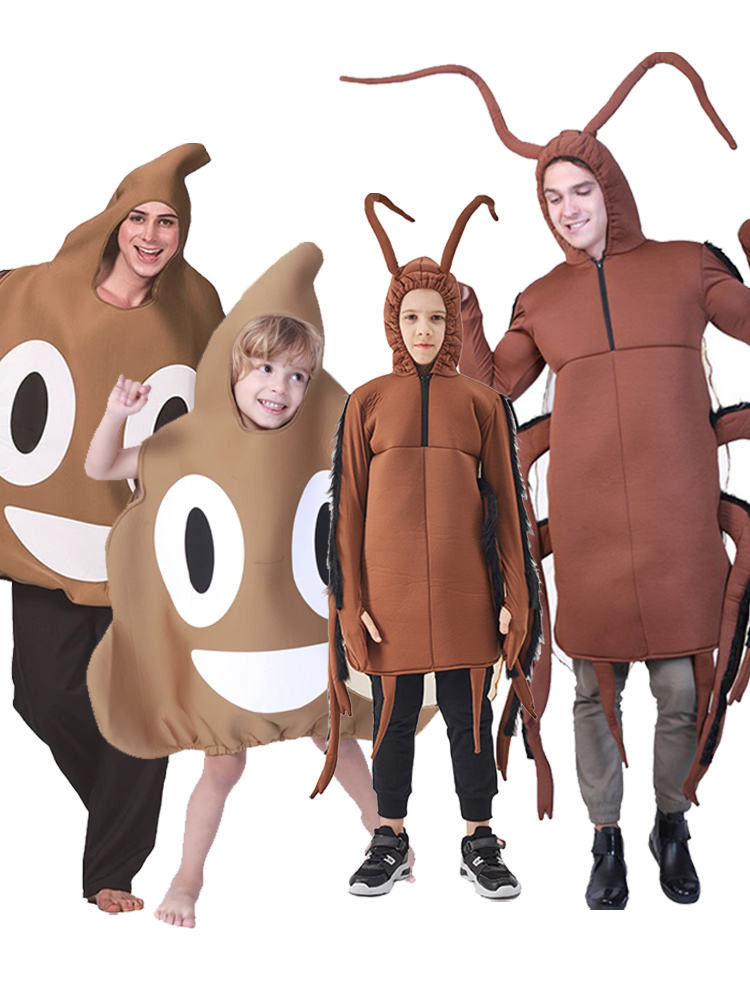 Halloween Costume COS Big Cockroach Clothes Poop Costume Adults And ...