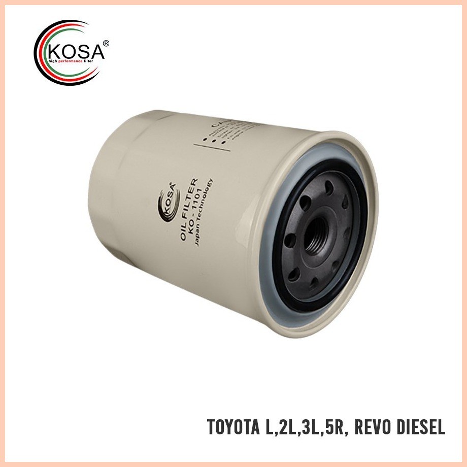 BEST CHOICE AUTO SUPPLY KOSA OIL FILTER TOYOTA L / 2L / 3L / 5R REVO ...