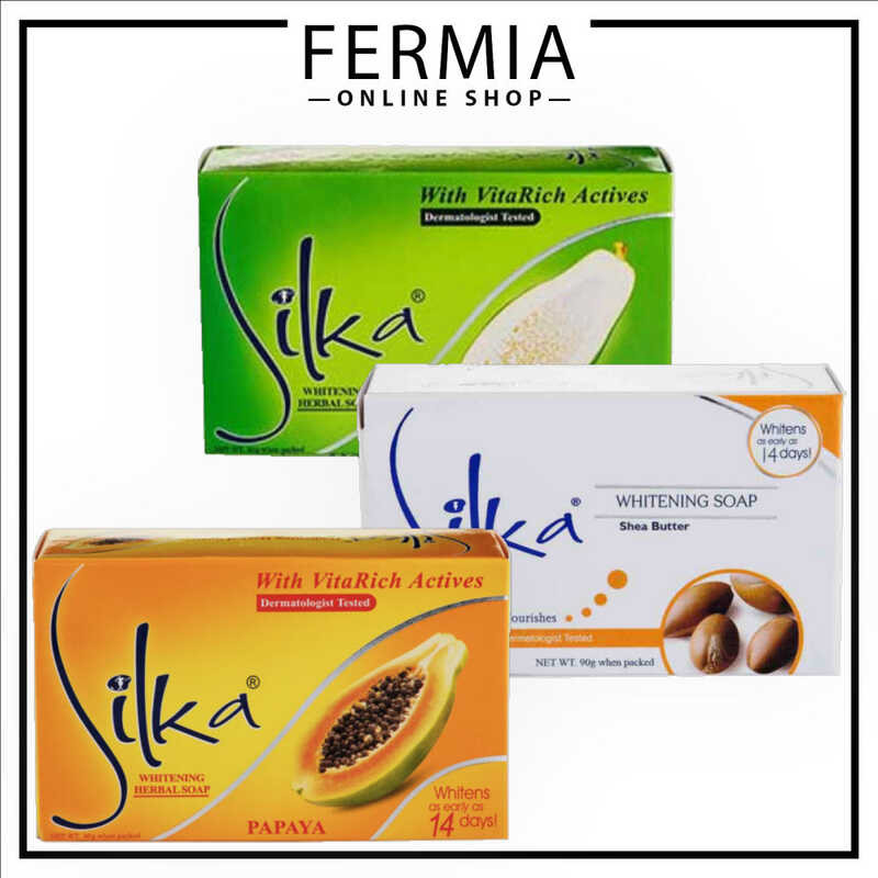 Silka Whitening Herbal Soap - Orange Green Papaya, Shea Butter | Shopee Philippines