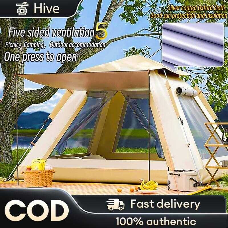 Camping Tent Automatic 4-6-8 People Waterproof And Sun Proof Large Size ...