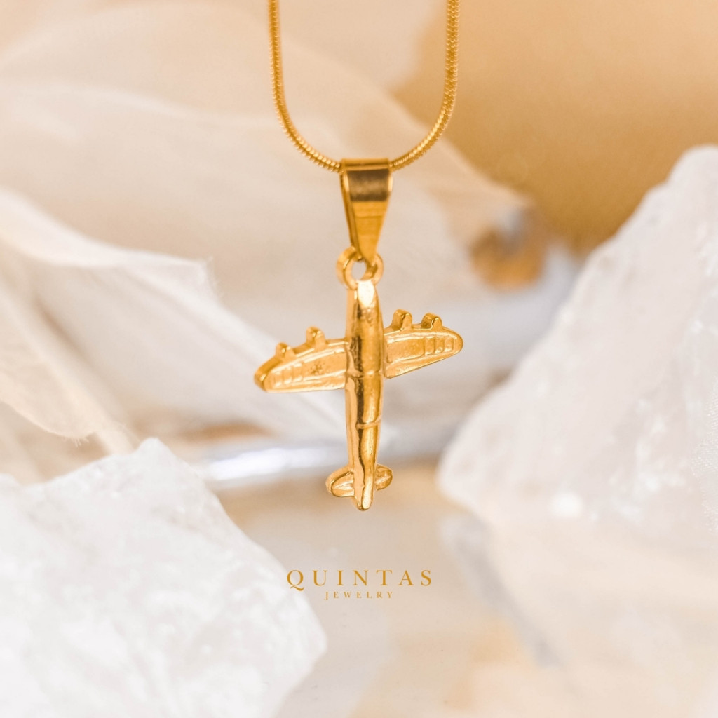 QUINTAS Air Force Plane Necklace (With FREE Jewelry Gift Box) | Shopee ...