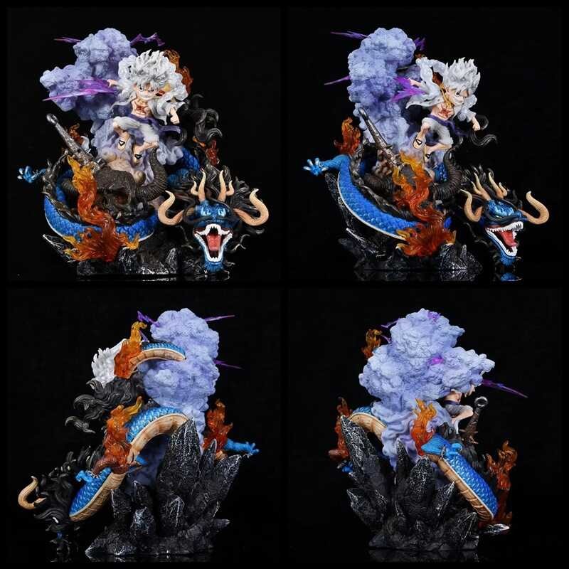 Piece One GK Onigashima Battle Nika Luffy VS Beast Form Kaido Dragon ...