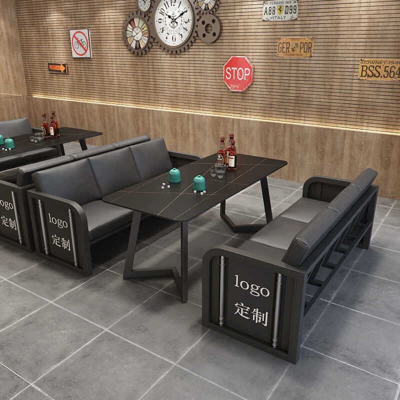 Industrial Style Music Bar Booth Sofa Tavern Restaurant Coffee BBQ Shop ...