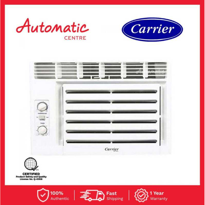 Carrier Optima Green (Wcarz006ec) 0.5Hp 12-Hr Off Timer Window Type Air ...