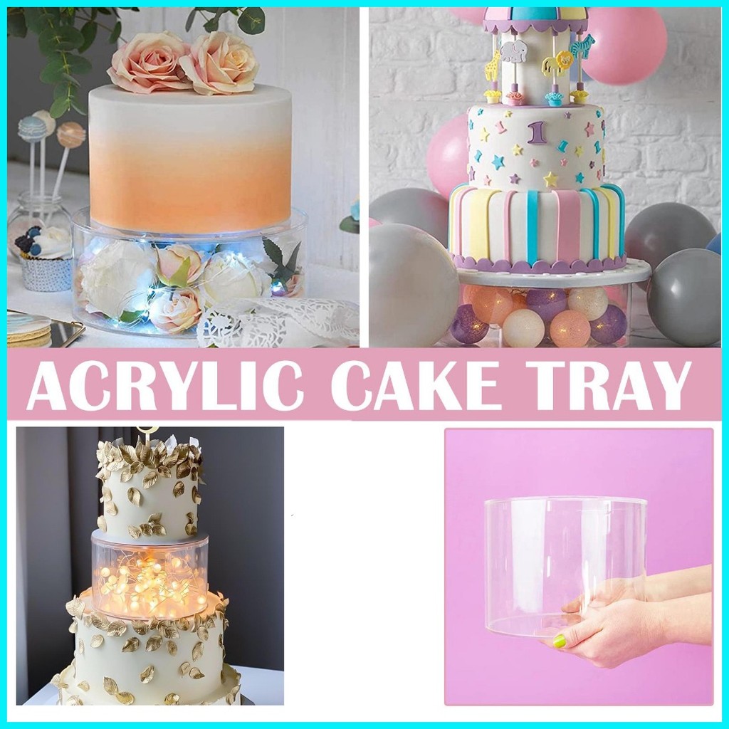 Cake Separator Fillable Acrylic Cake Stand Cake Spacer Round Cake ...