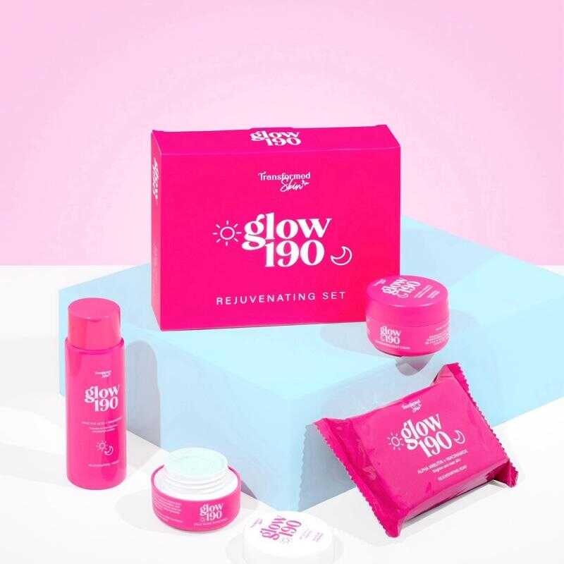Glow 190 NIACINAMIDE Rejuvenating Skincare Set By Honest Transformed ...