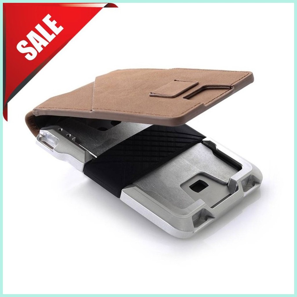Tactical Wallet CNC-Machined Aircraft Aluminum | Top Grain Leather ...