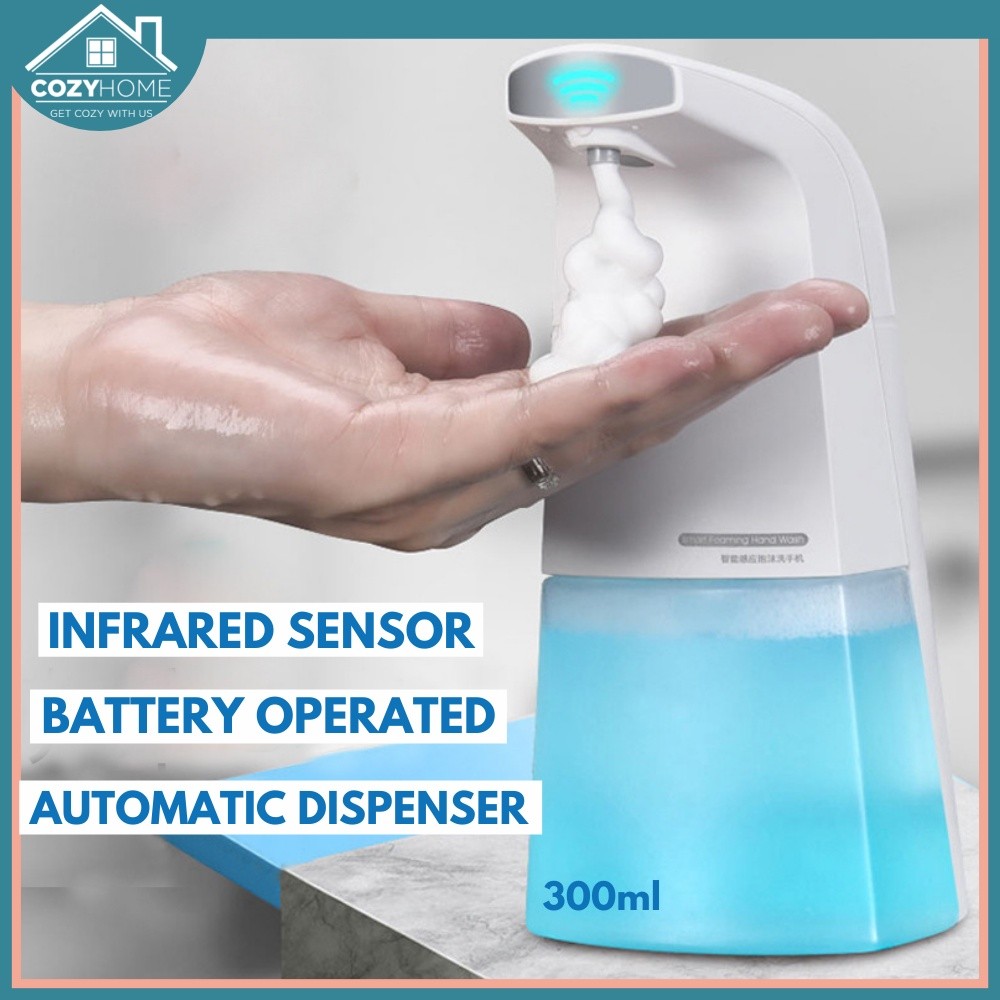 300ML Automatic Alcohol Dispenser Foam Dispenser Soap Induction Liquid ...