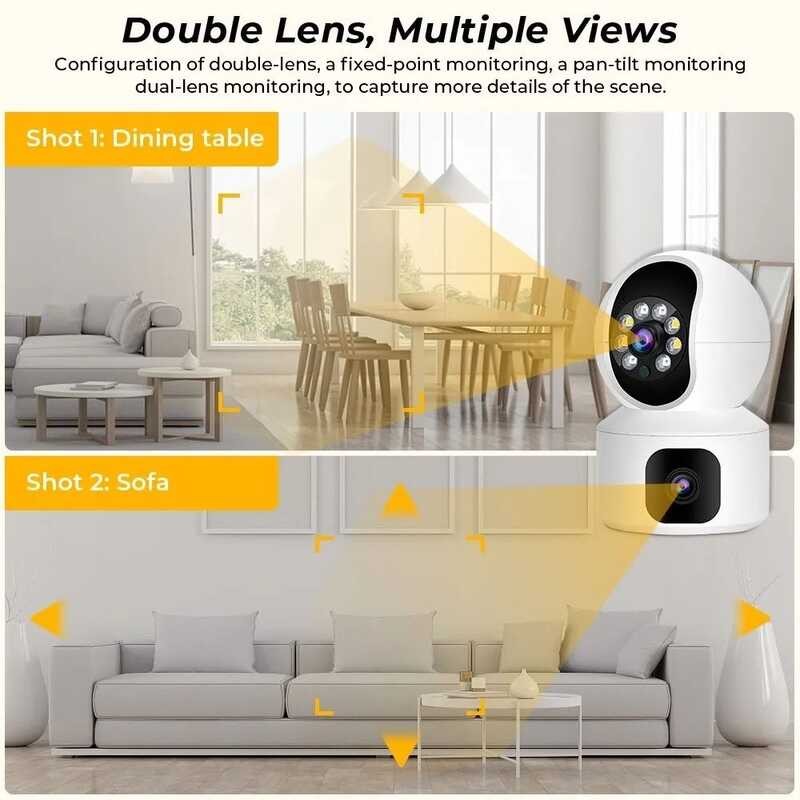 Huawei Dual Lens CCTV Camera Connect Cellphone With Audio And Speaker ...
