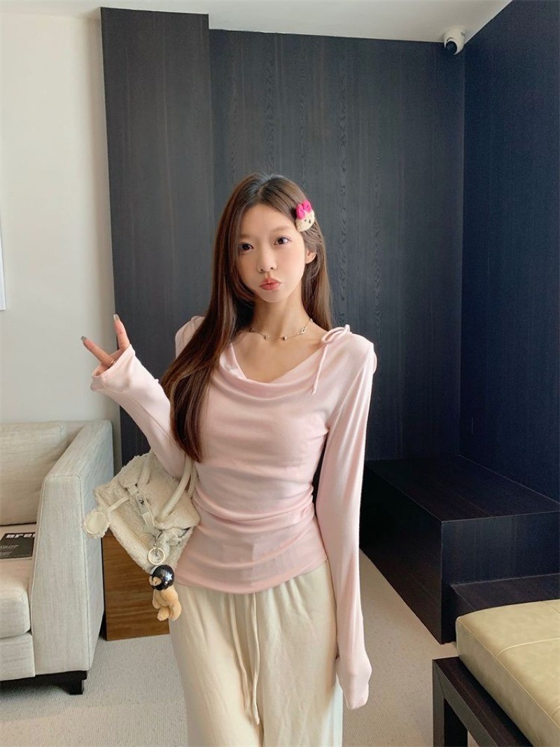Erroriwear Women Fashion 2025 Blouse Round Neck Long Sleeve Solid Color ...