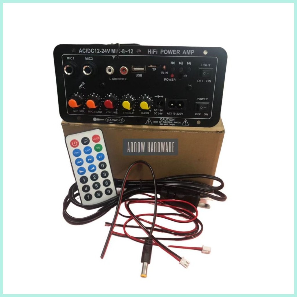 New Original AC 220V 12v 24v Bluetooth Audio Amplifier Karaoke ...