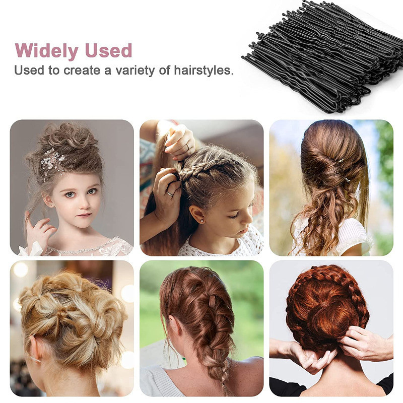 20PCS Simple Invisible Hair Clips - Coiled Hair U-shaped Metal Hairpin ...
