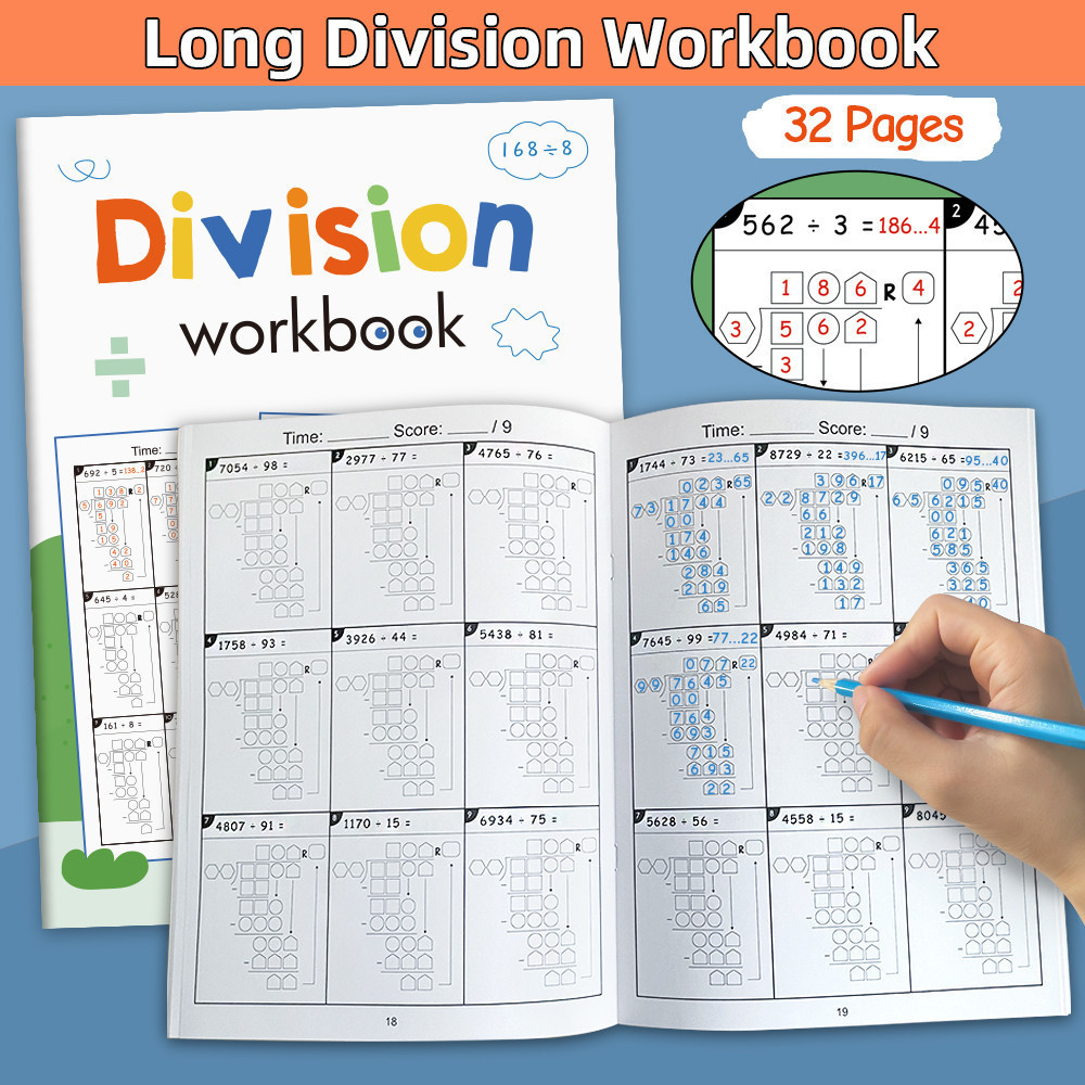 32 Pages Math Arithmetic Workbook 2 Digit Multiplication Mathematics ...