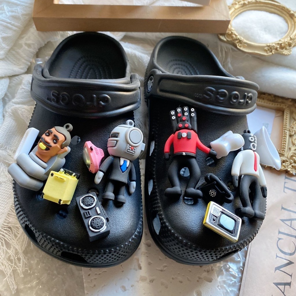 Imitation Crocs Men's Accessories Flower Buckle Shoes Three-Dimensional ...