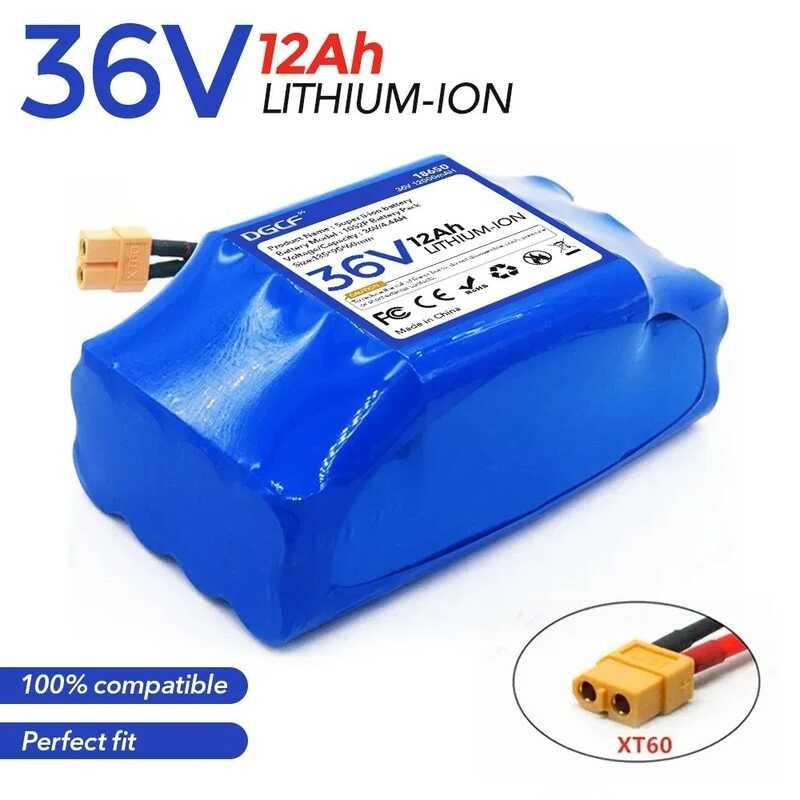 36V Pack Φ 12Ah Rechargeable Lithium Ion Battery For Electric Self ...
