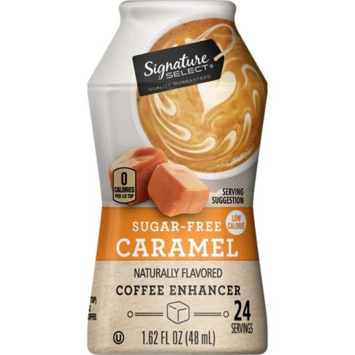 Signature Select Sugar Free Caramel- Naturally Flavored Coffee Enhancer ...