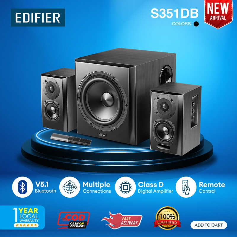 S351db Edifier Bluetooth Bookshelf Speakers Na May Subwoofer | Shopee ...