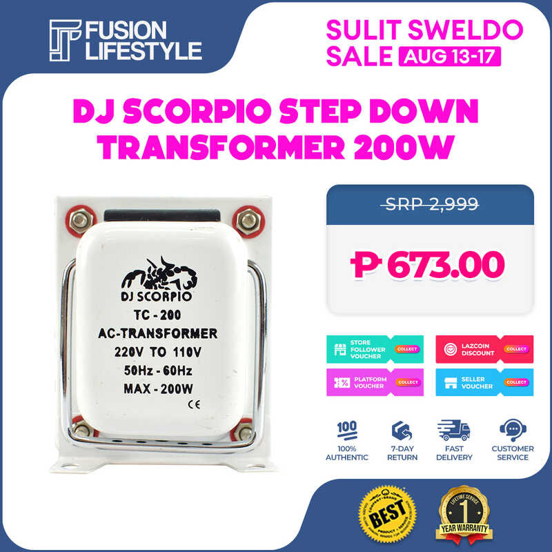 BASIC TRANSFORMER CHANGE (DJ SCORPIO) - 200 Watts AC Transformer 220V to 110V COD | Shopee ...
