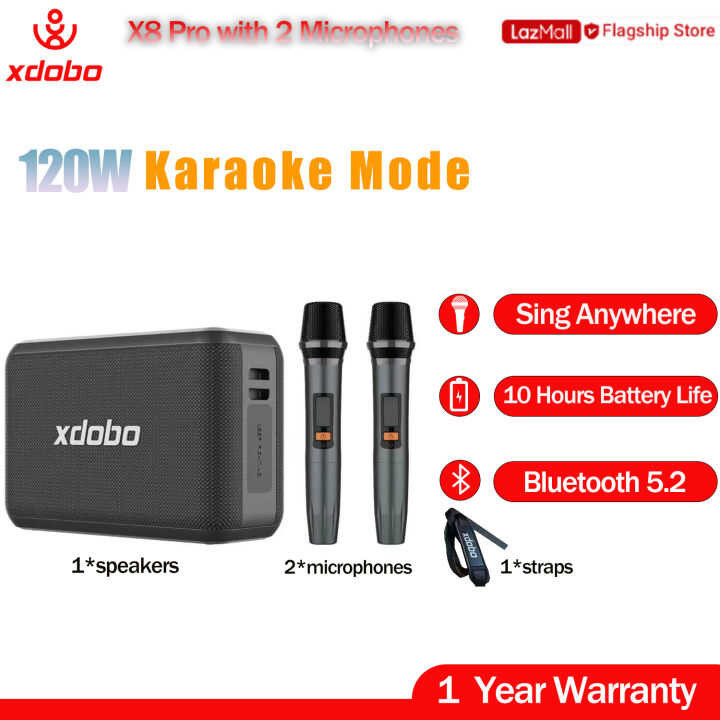XDOBO X8 Pro 120W Karaoke Mode Wireless Bluetooth Deep Bass Speakers ...